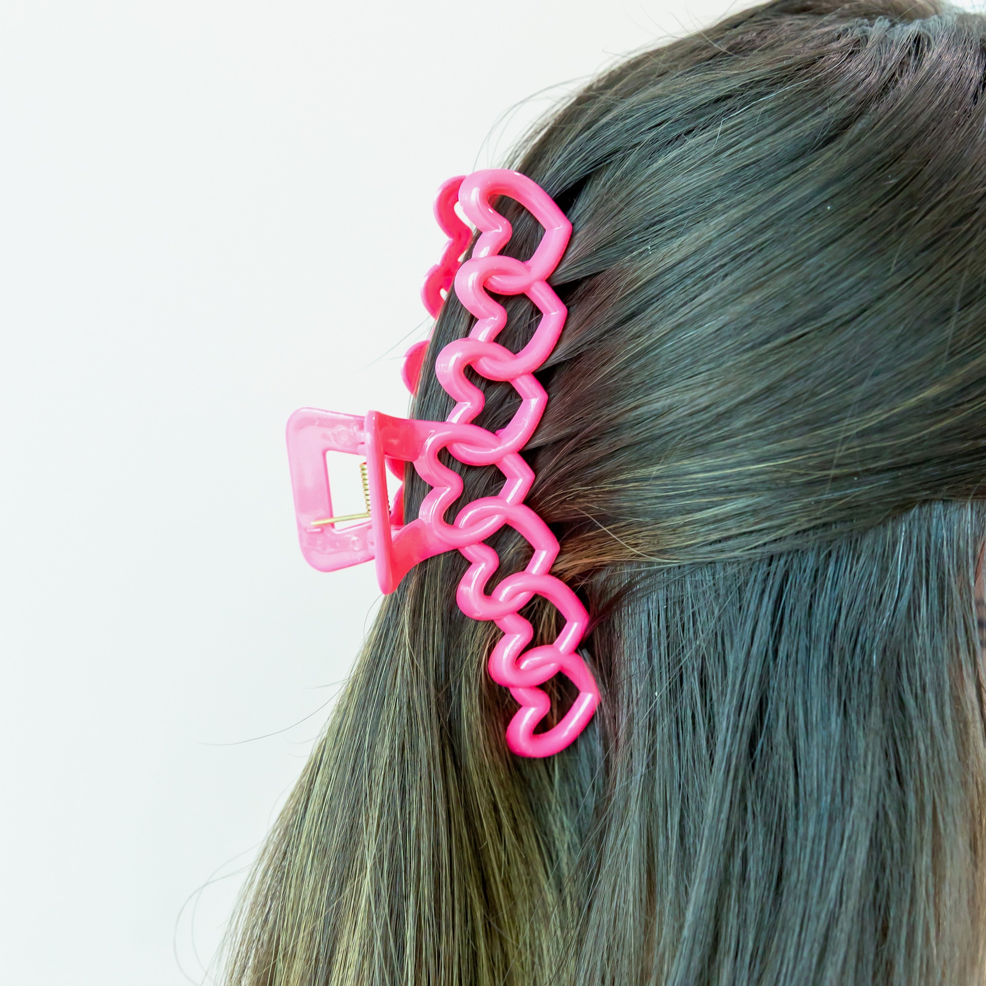 Light Pink Heart Claw Clip – Golden Thread, Inc.