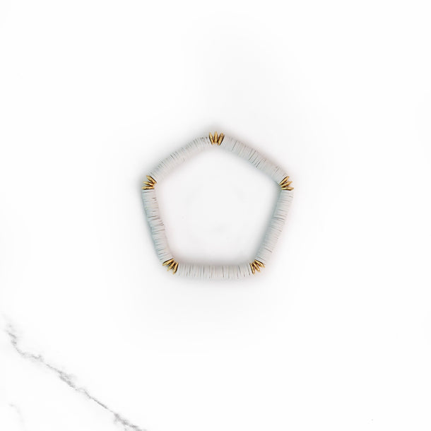 Gray Polymer Clay Bracelet – Golden Thread, Inc.