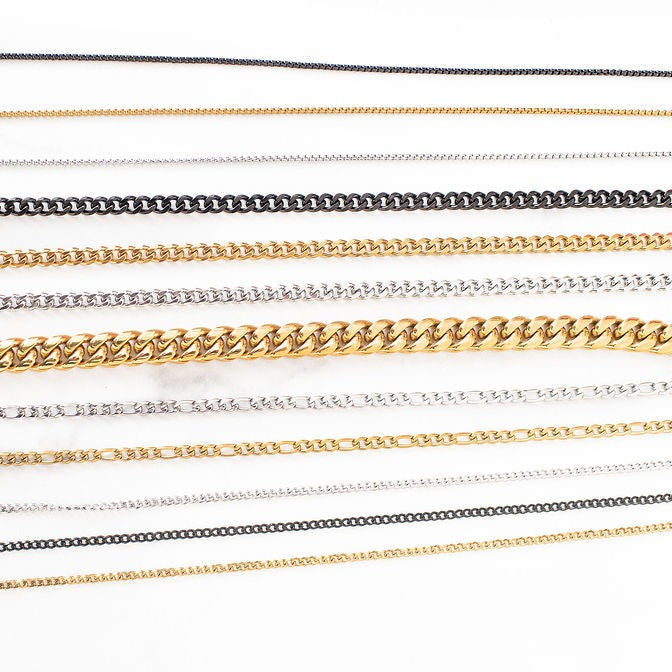 Thin Cuban Link Chain | Silver – Golden Thread, Inc.