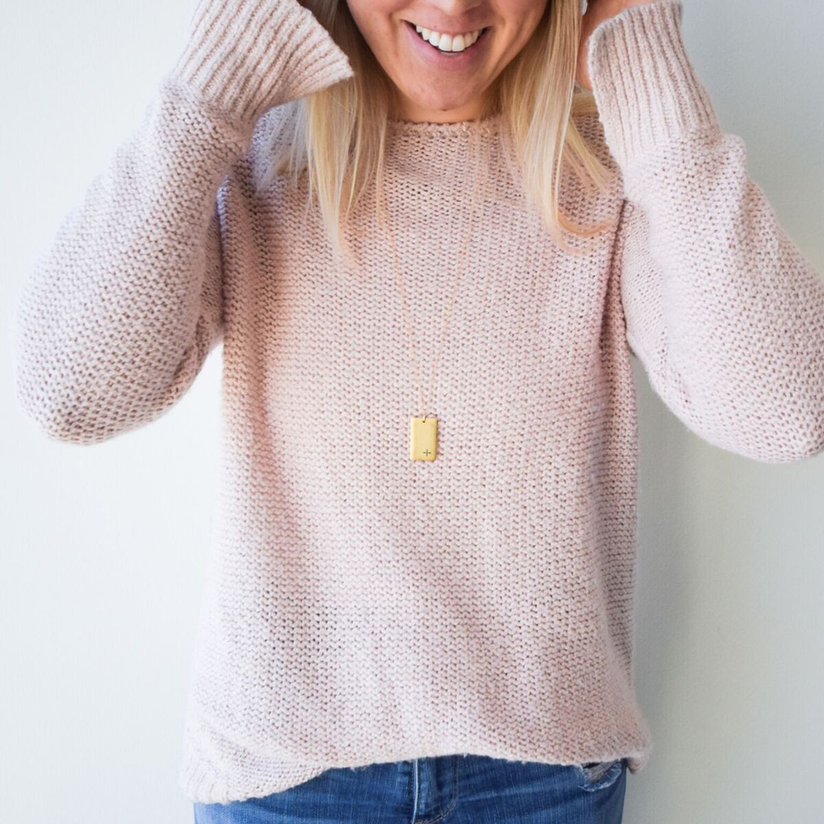 Crosshatch Necklace – Golden Thread, Inc.