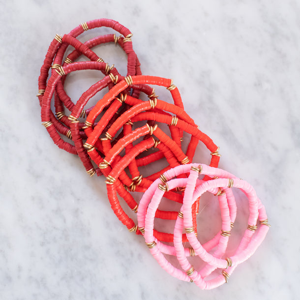 Red Polymer Clay Bracelet – Golden Thread, Inc.