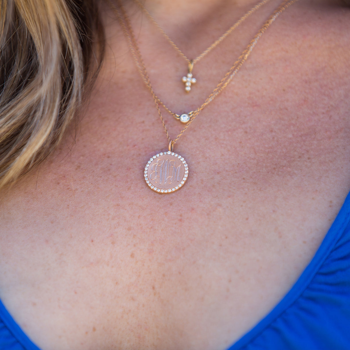 Small Diamond Bezel Disc | 14-Karat – Golden Thread, Inc.